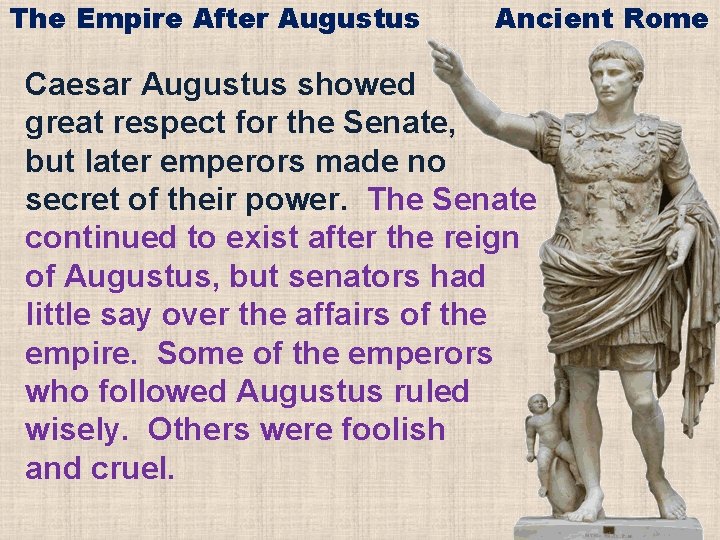 The Empire After Augustus Ancient Rome Caesar Augustus