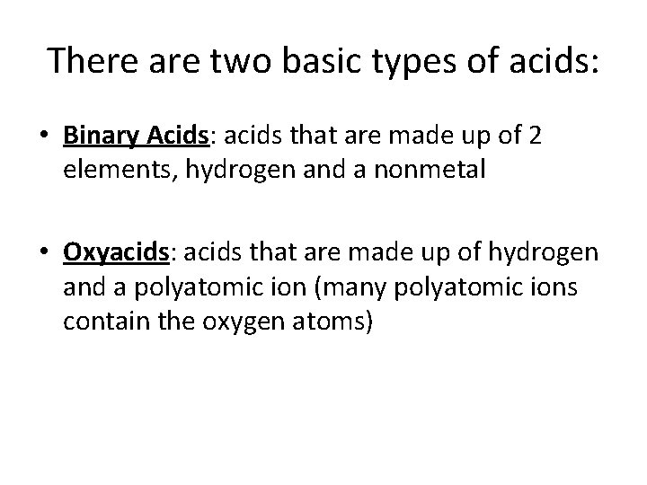 The Chemistry of Acids and Bases Part 1