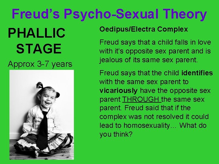 Freuds PsychoSexual Theory You can remember the stages