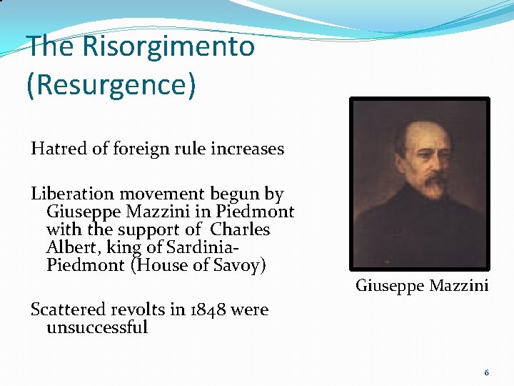 HISTORY OF ITALY A brief introduction to the