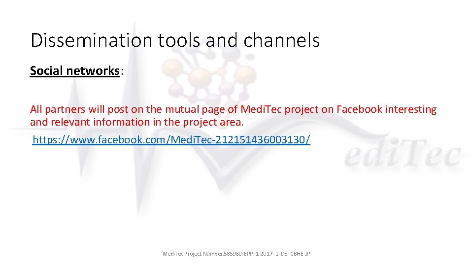 Medi Tec WP 5 Dissemination Exploitation and Sustainability
