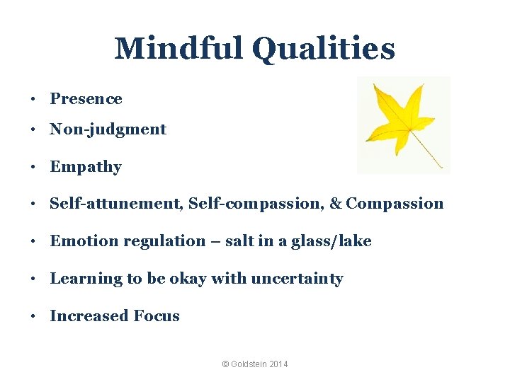 Using Mindfulness to Reduce Stress and Promote Wellbeing