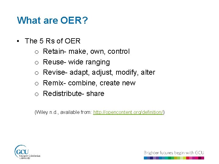 An introduction to Open Educational Resources OER Seth