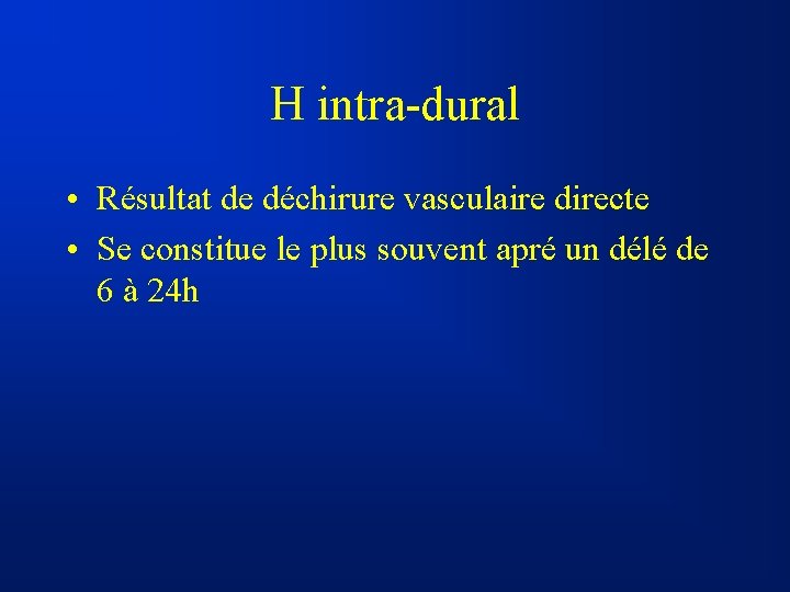 Les traumatismes craniens Les diffrents types de lsions