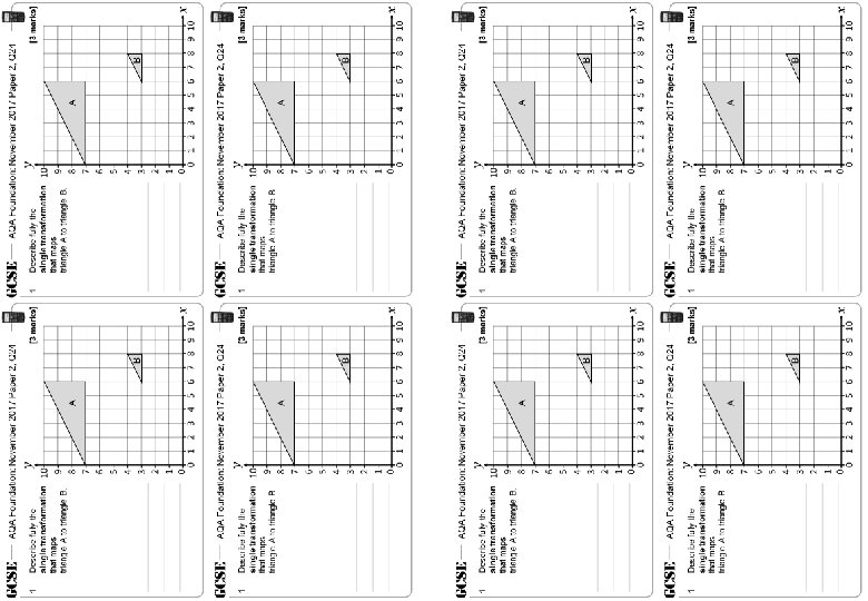 Enlargement Fractional Foundation GCSE Questions AQA These questions