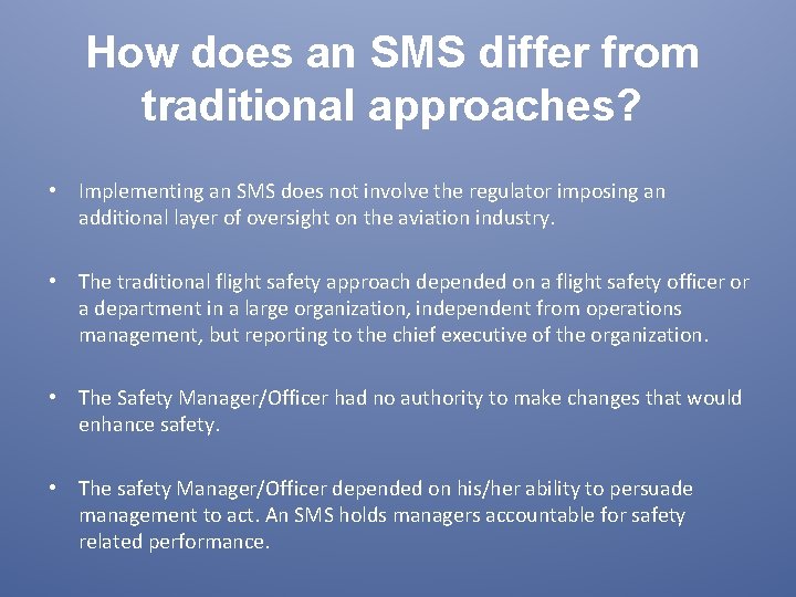 Safety Management Systems in Gliding Presented by Stuart
