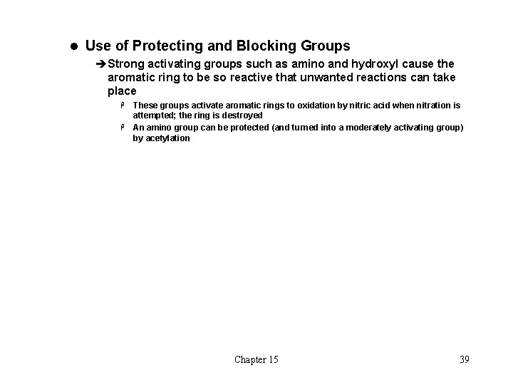 Chapter 15 Reactions of Aromatic Compounds Chapter 15