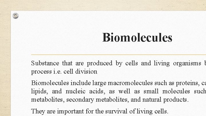 Source of Biomolecules Fruits and vegetable as functional