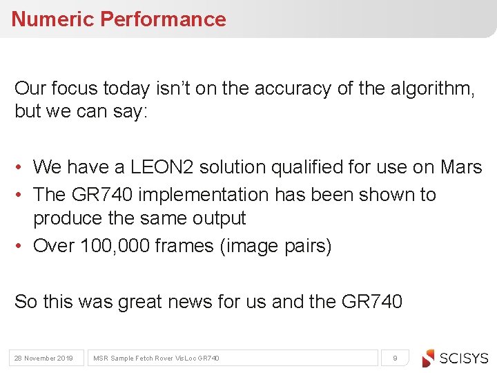 MSR Sample Fetch Rover GR 740 Performance Daniel