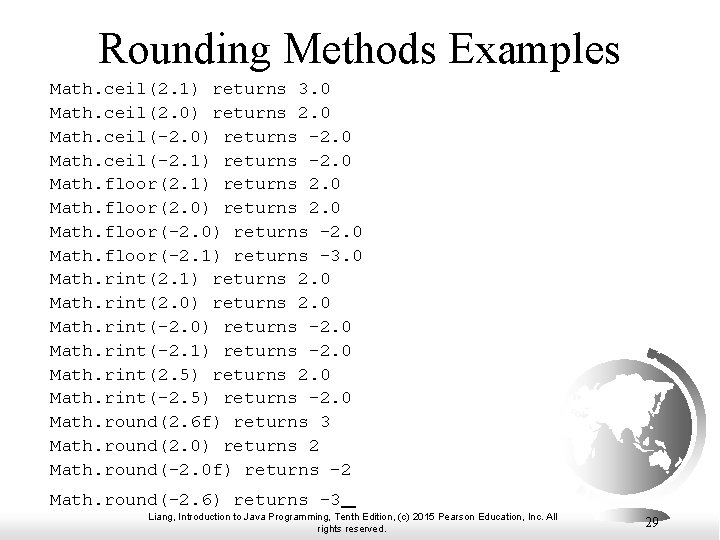 Chapter 4 Mathematical Functions Characters and Strings CS