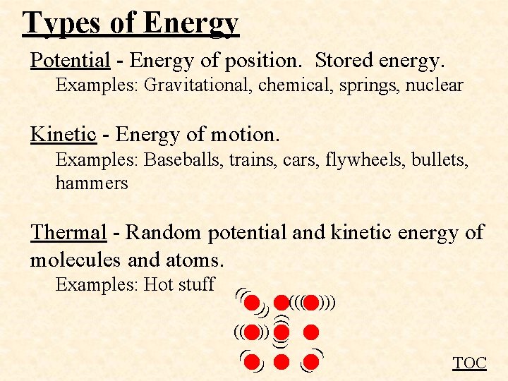 Energy Contents Definition Types Gravitational Potential Whiteboards ...