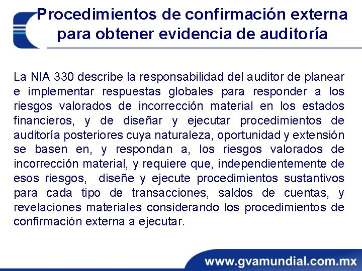 NIA NORMAS INTERNACIONALES DE AUDITORA EXPOSITOR L C