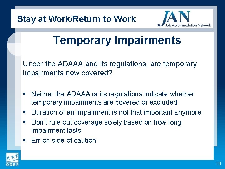 Return to Work RTW and Stay at Work