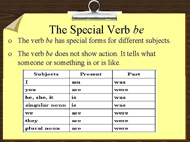 Action words or verbs bring our language to