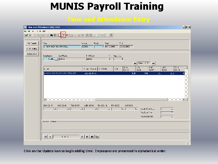 Humble ISD MUNIS Payroll Training Time Attendance Entry