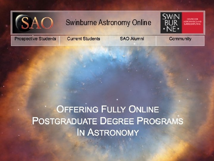 Swinburne Astrophysics AProf Michael Murphy Centre for Astrophysics