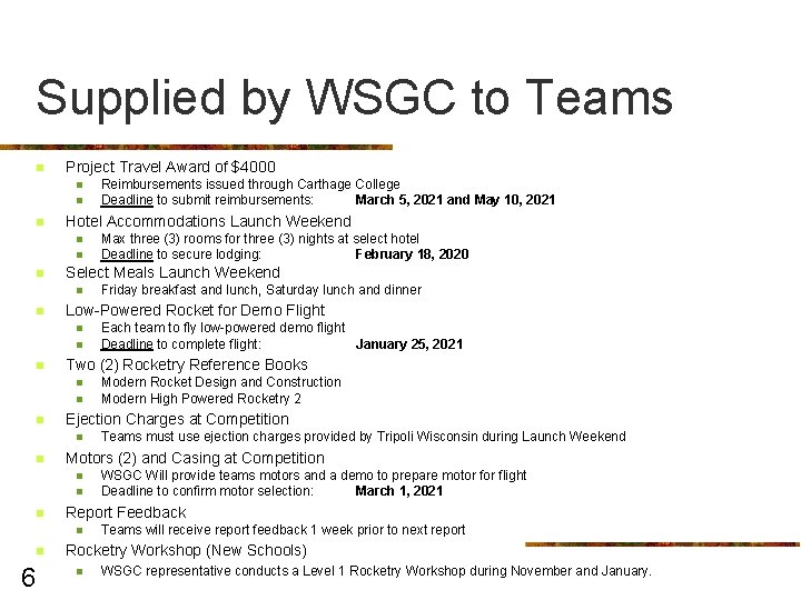 First Nations Launch Rocket Competition 2021 The material