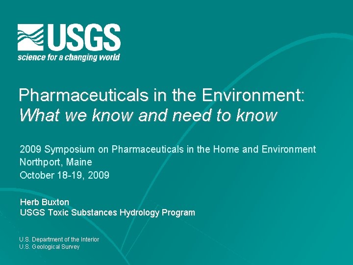 Pharmaceuticals in the Environment What we know and