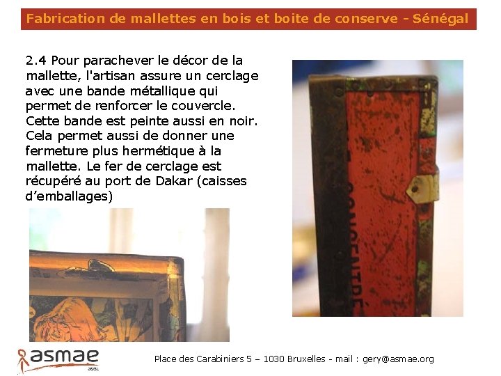 Fabrication de mallettes en bois et boite de