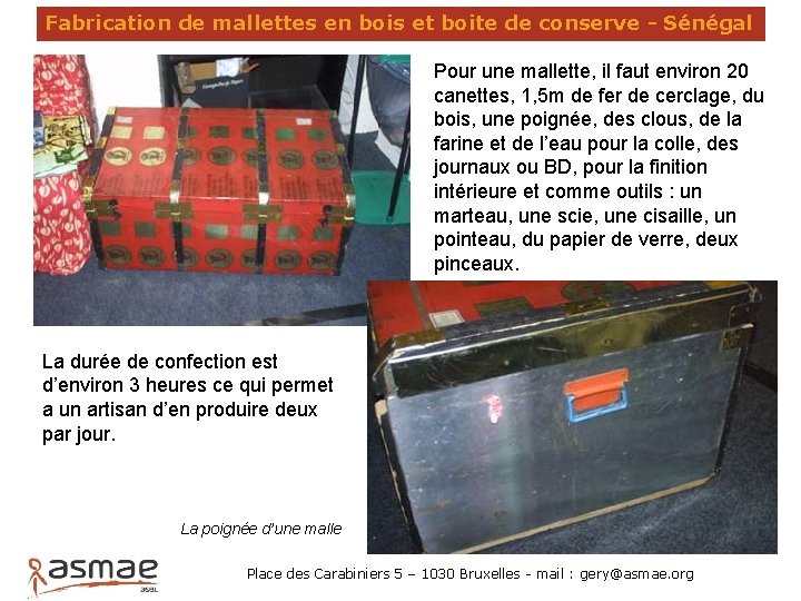 Fabrication de mallettes en bois et boite de