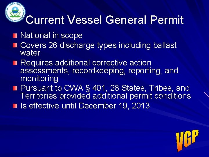 EPA Ballast Water Activities Ryan Albert 12092009 Clean