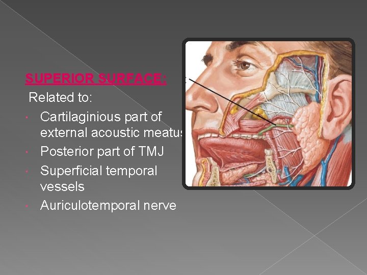 Parotid region It is a fascial lined space