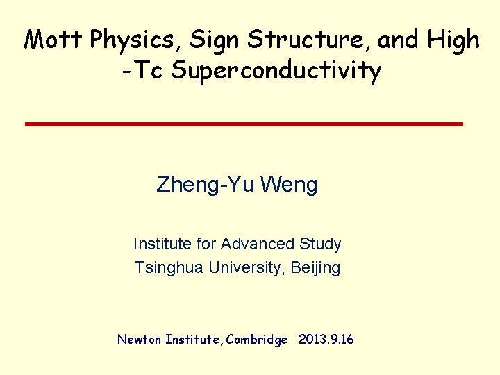Mott Physics Sign Structure and High Tc Superconductivity