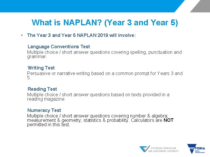 NATIONAL ASSESSMENT PROGRAM LITERACY AND NUMERACY NAPLAN 2019