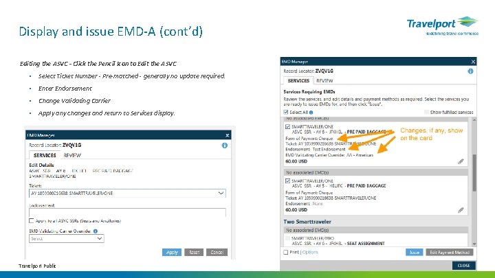 EMD Enhancements for booking airline content EMD Manager