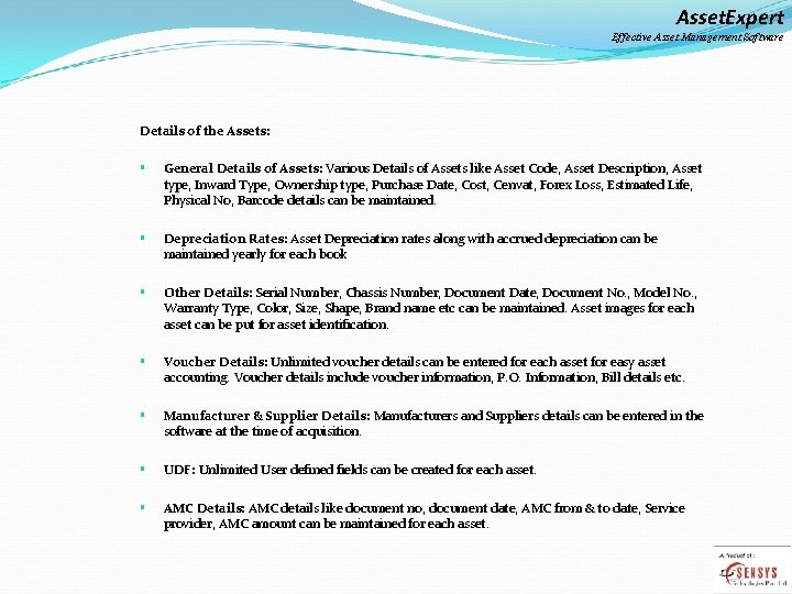 Asset Expert Effective Asset Management Software Sensys Asset