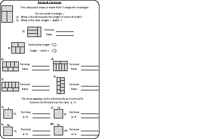 Comparing Ratios Worksheet A The worksheet is in