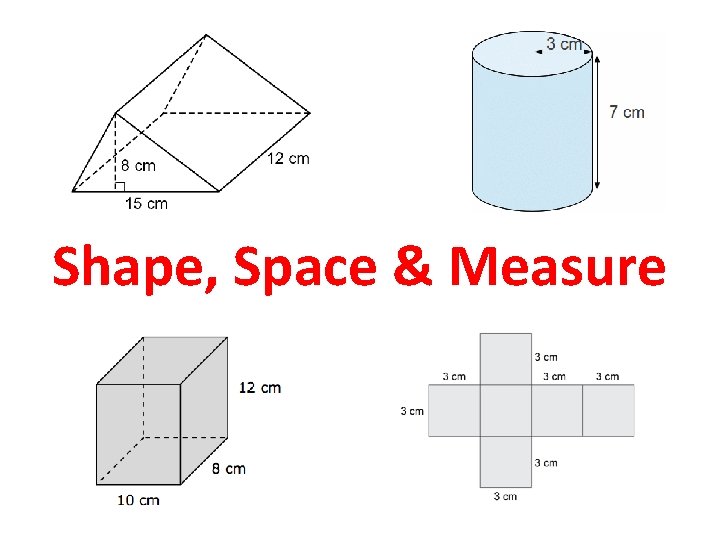 Shape Space Measure Starter Match the diagrams with