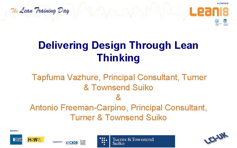 Delivering Design Through Lean Thinking Tapfuma Vazhure Principal