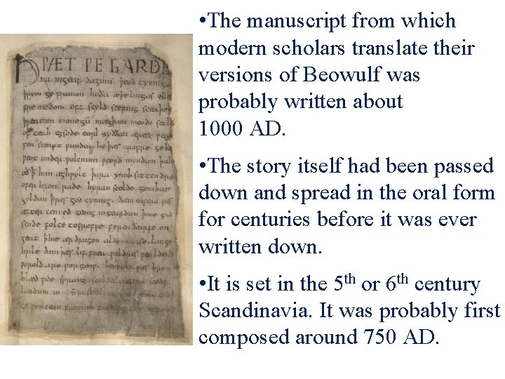 Learning Objectives To explore the origins of the