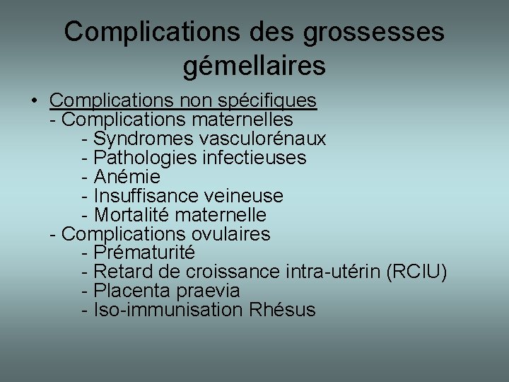 Grossesses Gmellaires tude anatomoclinique et prise en charge