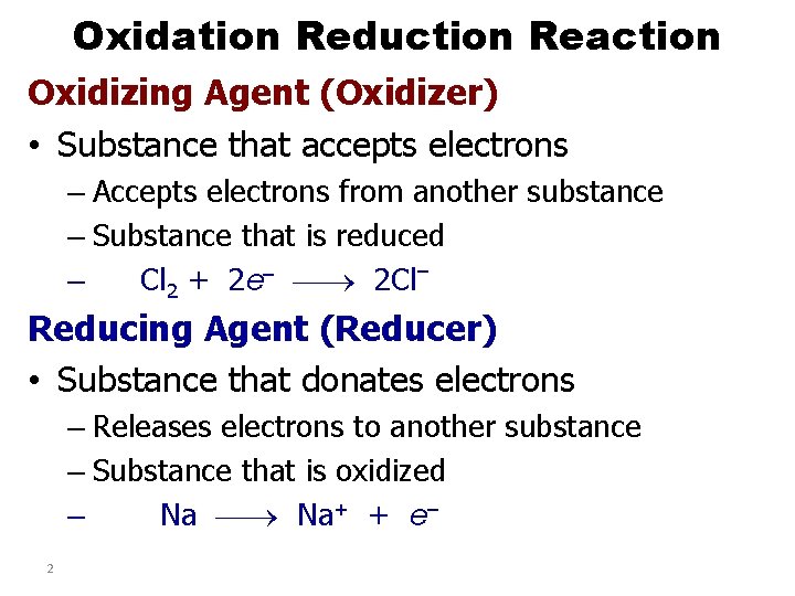 Chapter 5 OxidationReduction Reactions Chemistry The Molecular Nature