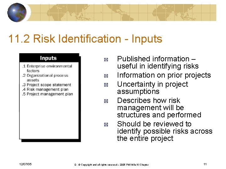 11 Risk Management PMP Prep Course Based on