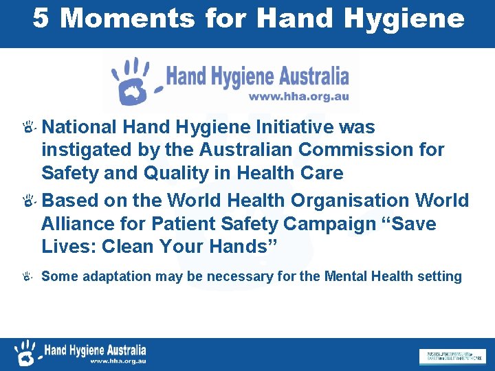 Hand Hygiene for Mental Health 5 Moments for