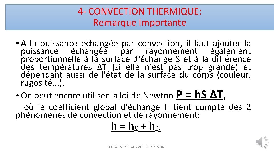 CHAPITRE 1 TRANSFERT THERMIQUE OBJECTIFS 1 DIFFRENTS MODES