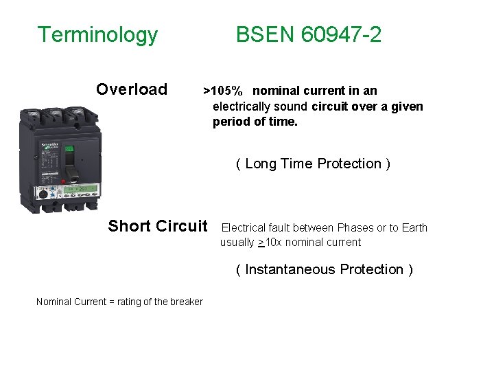 Cascading Discrimination Typical LV System Level 1 ACBs