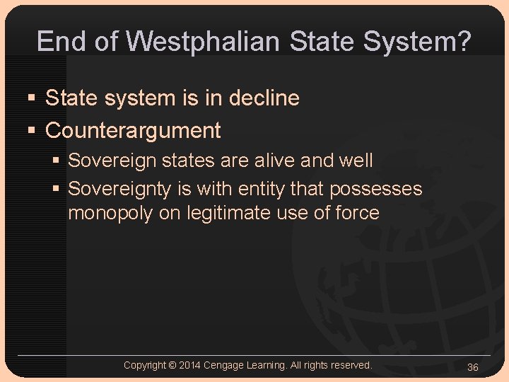 Chapter 7 International Organizations and Transnational Actors Learning