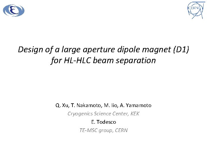 Design of a large aperture dipole magnet D