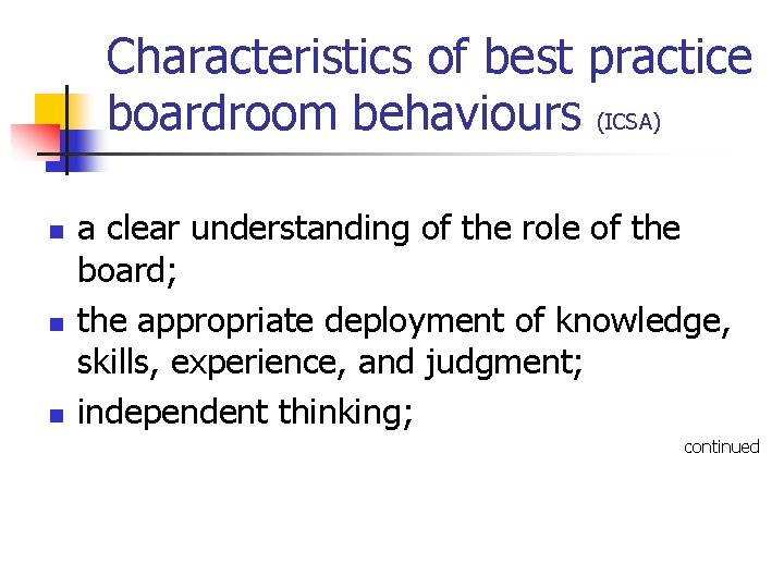Board Behaviours and People Problems 2006 2012 Dorothy