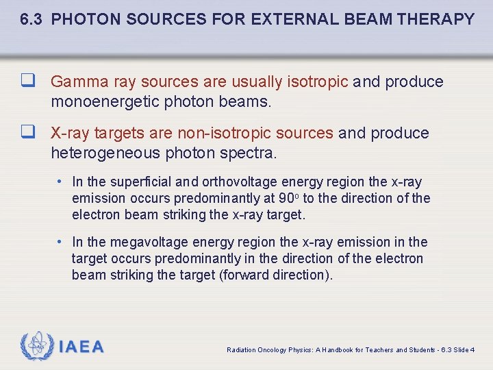 Chapter 6 External Photon Beams Physical Aspects Set