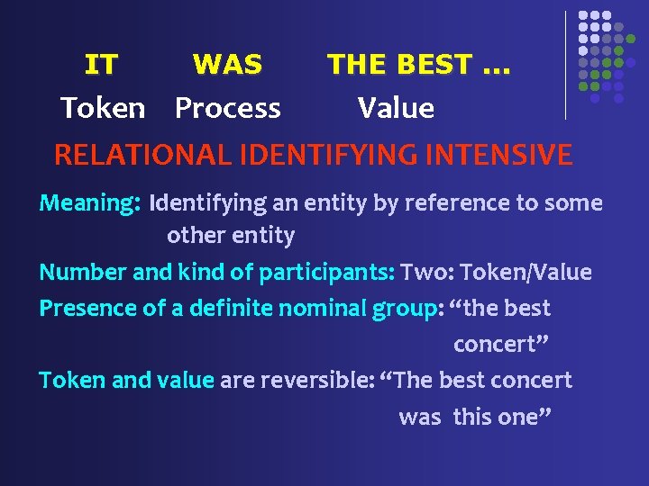 TRANSITIVITY ANALYSIS PRACTICE Identify process and participants in
