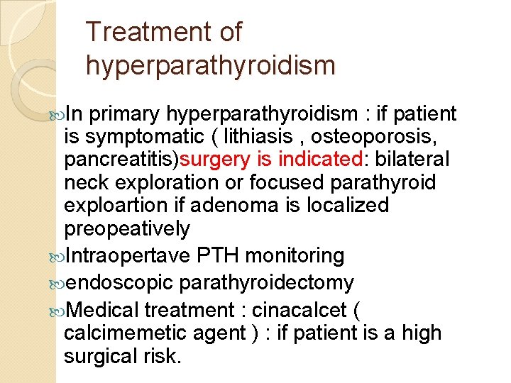 Parathyroid disorders Calcium metabolism physiology of calcium homeostasis