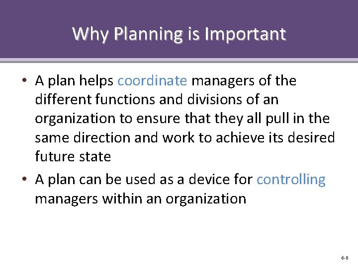 Planning Strategy and Competitive Advantage Chapter Six Mc