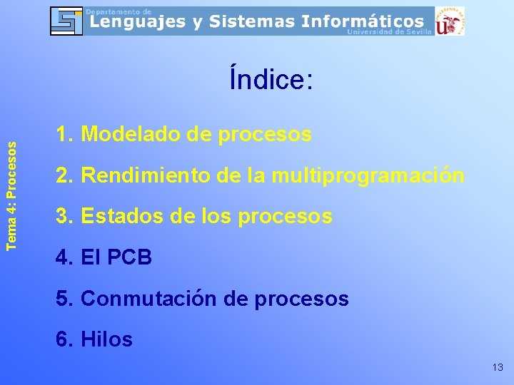 Sistemas Operativos Tema 4 Procesos 1 Tema 4