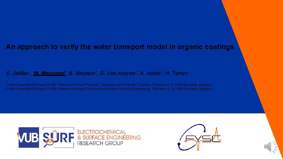 An approach to verify the water transport model