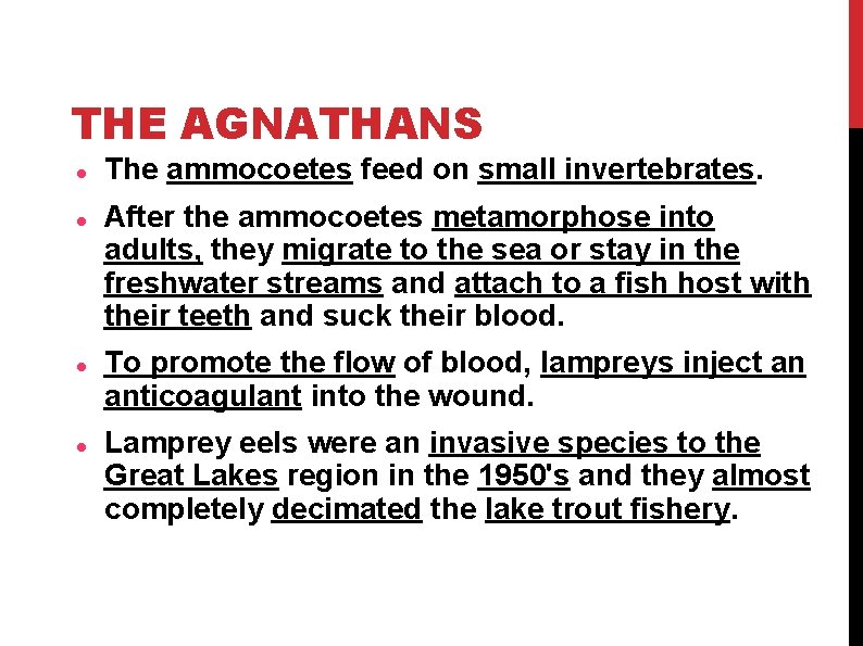 Chapter 16 Notes Fish CHARACTERISTICS OF ALL FISH
